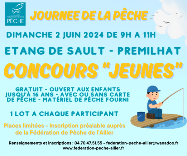 Journée de la Pêche 2024 – Concours Jeunes de pêche au coup à l'étang ...